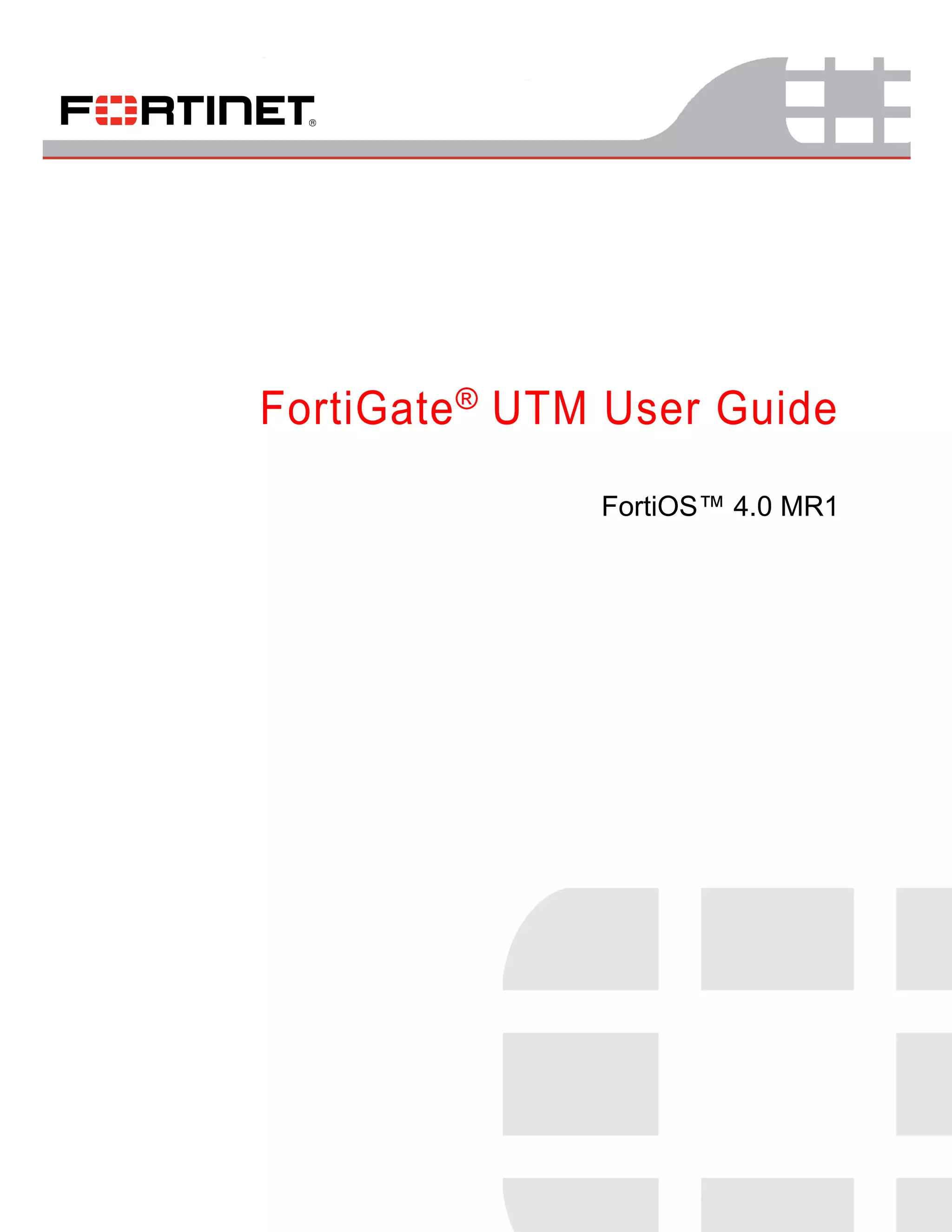 Fortigate utm-40-mr1 | PDF
