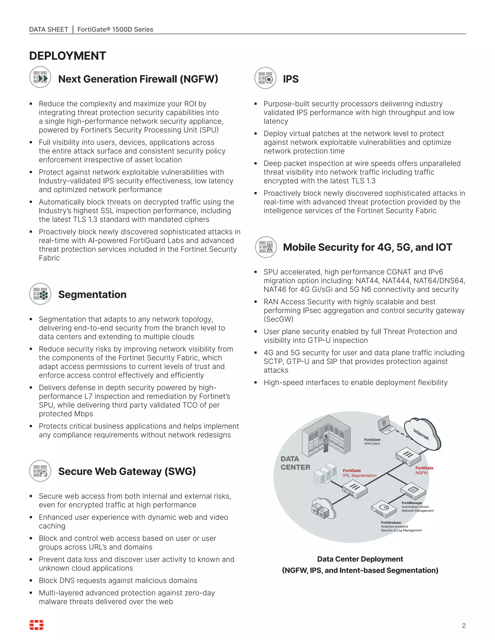 FortiGate 1500D Series Delivers High-Performance Next-Generation Firewall | PDF