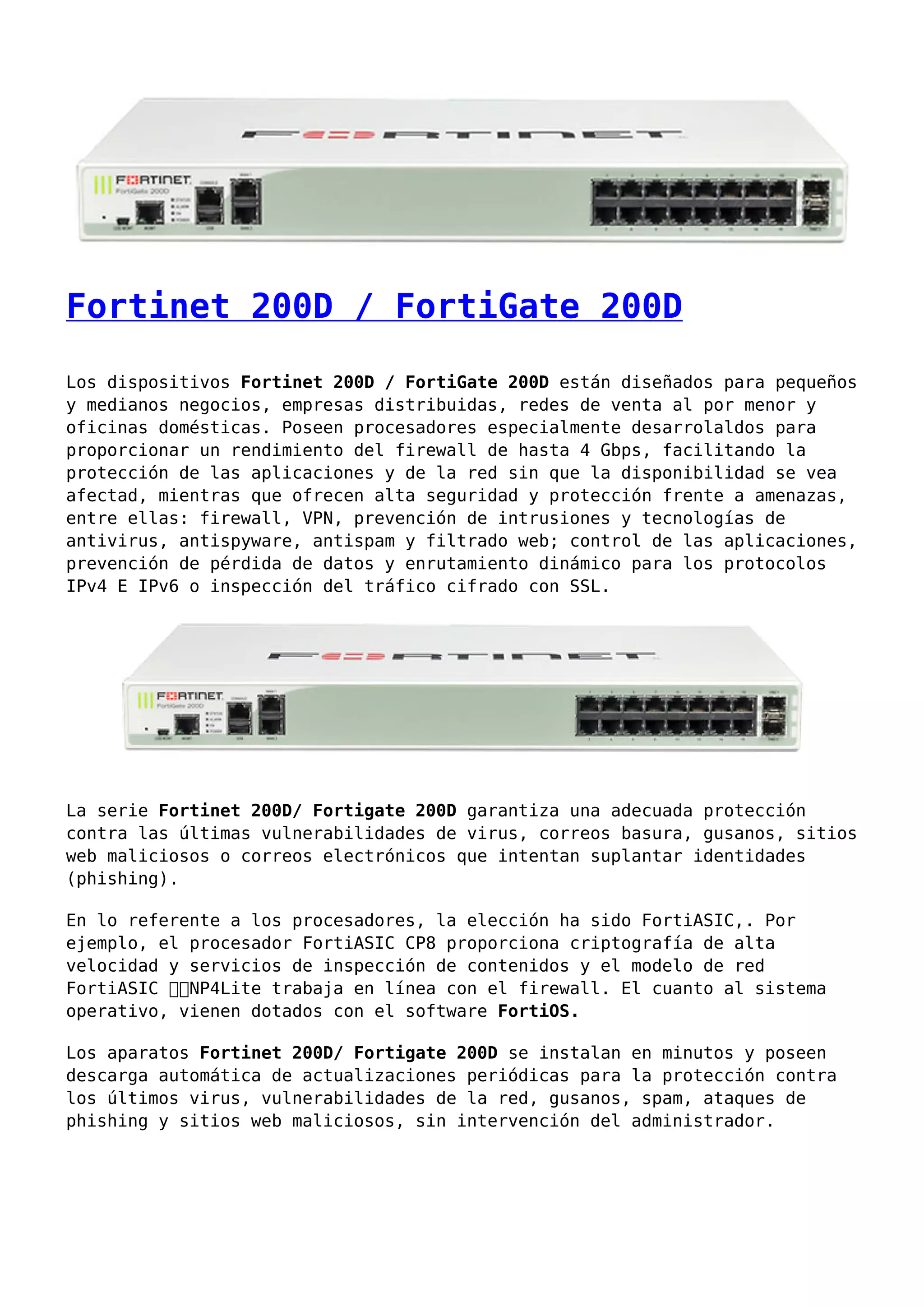 FortiGate 200d | PDF