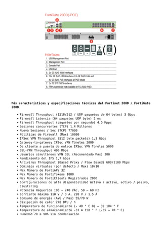 FortiGate 200d | PDF
