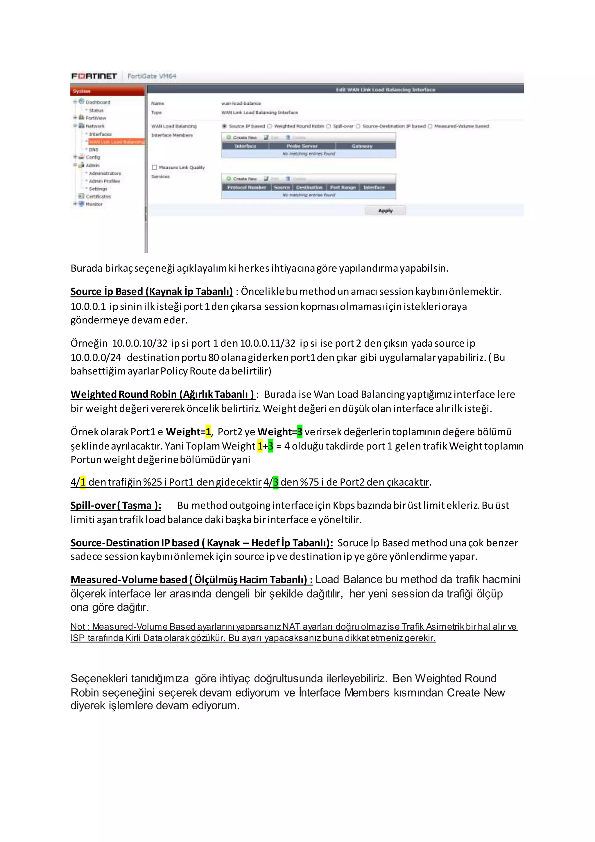 Fortigate Wan Link Load Balancing Installation | PDF