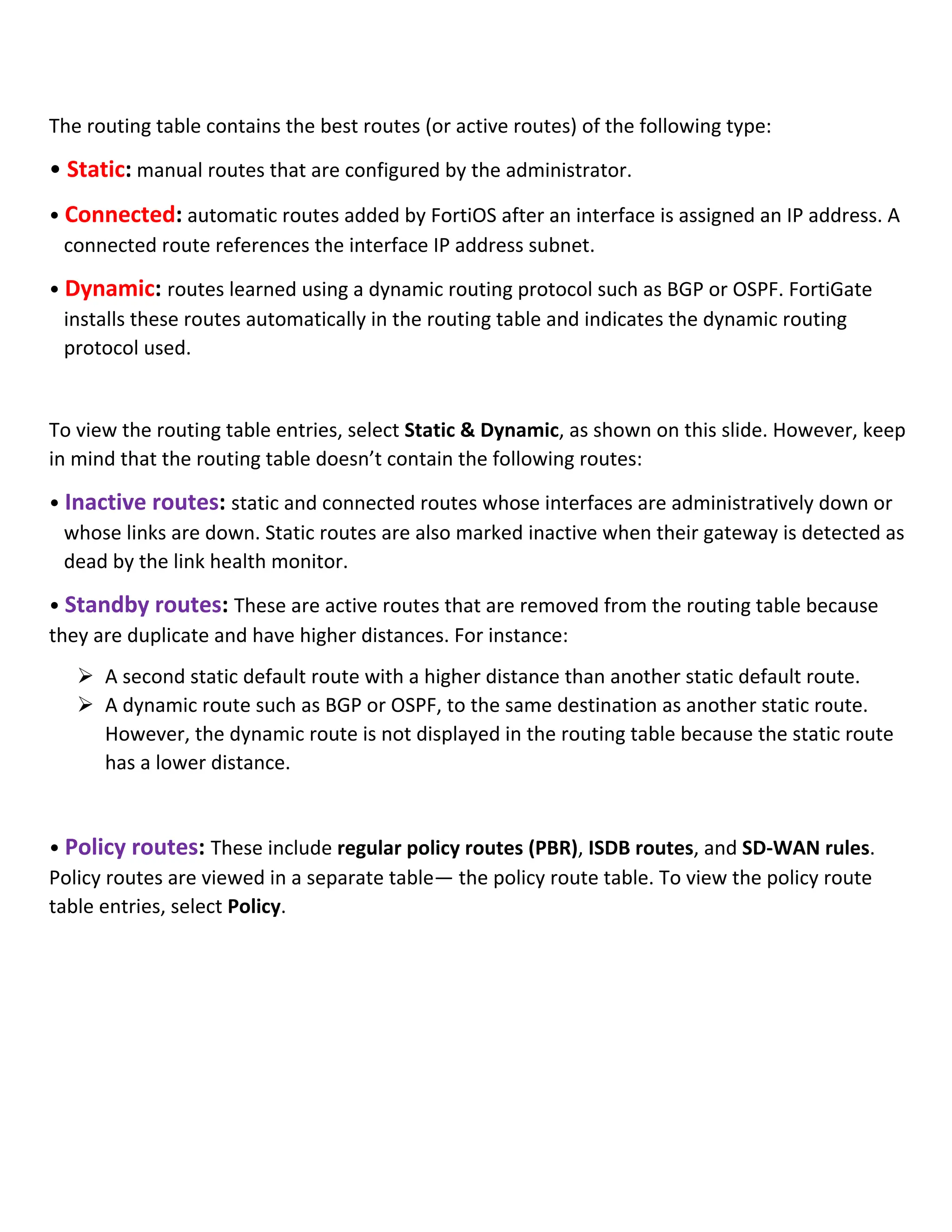 Fortigatefirewall routing specficatoinmmm | PDF