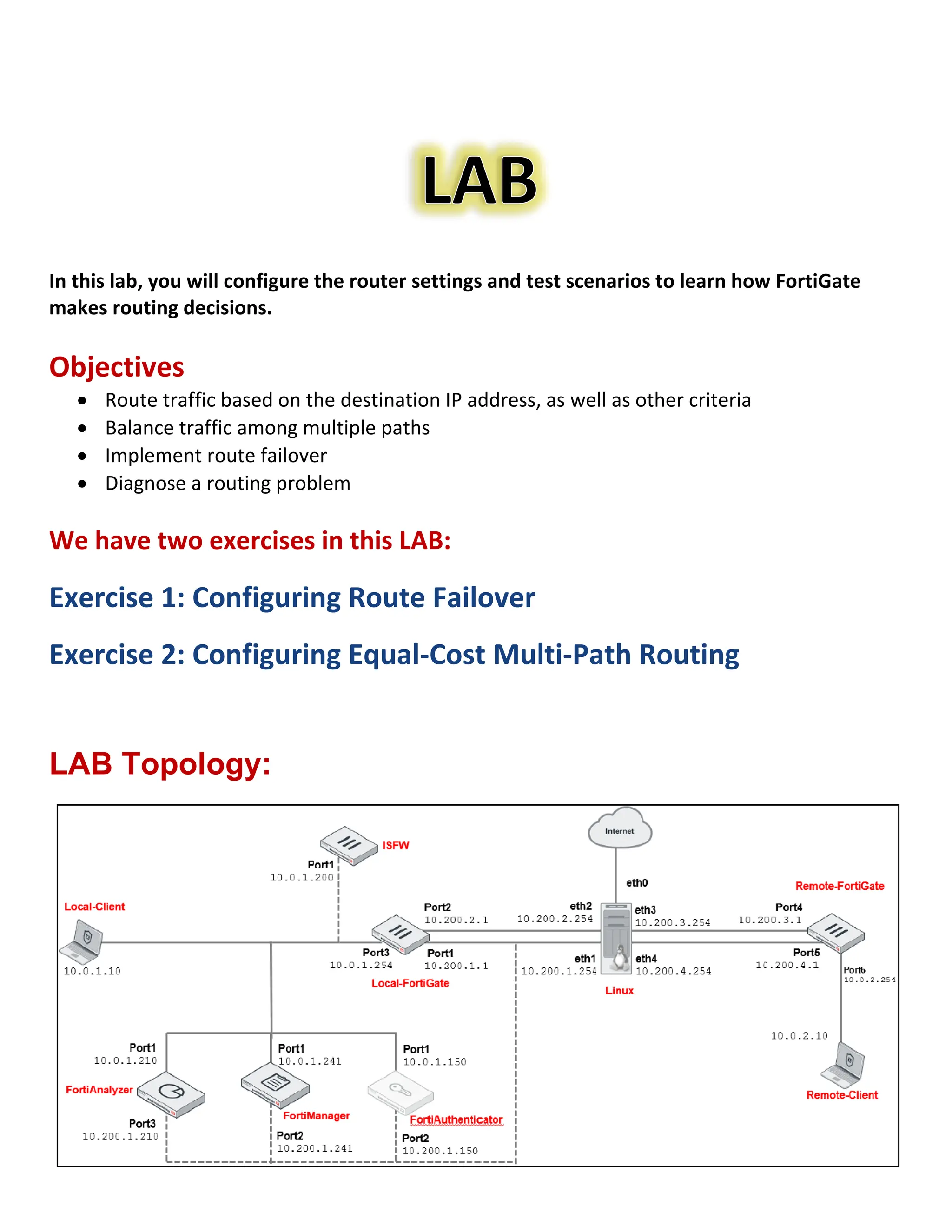 Fortigatefirewall routing specficatoinmmm | PDF