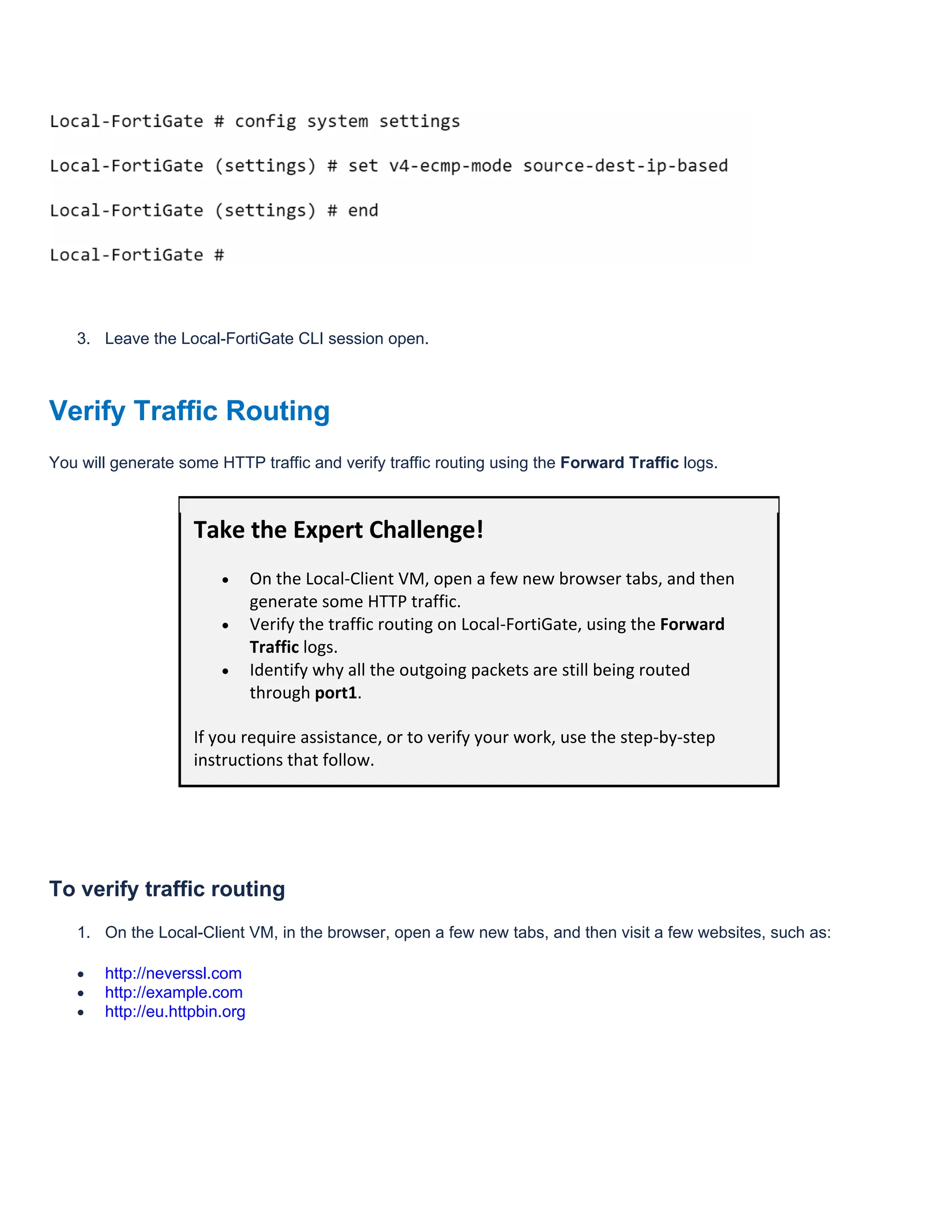 Fortigatefirewall routing specficatoinmmm | PDF