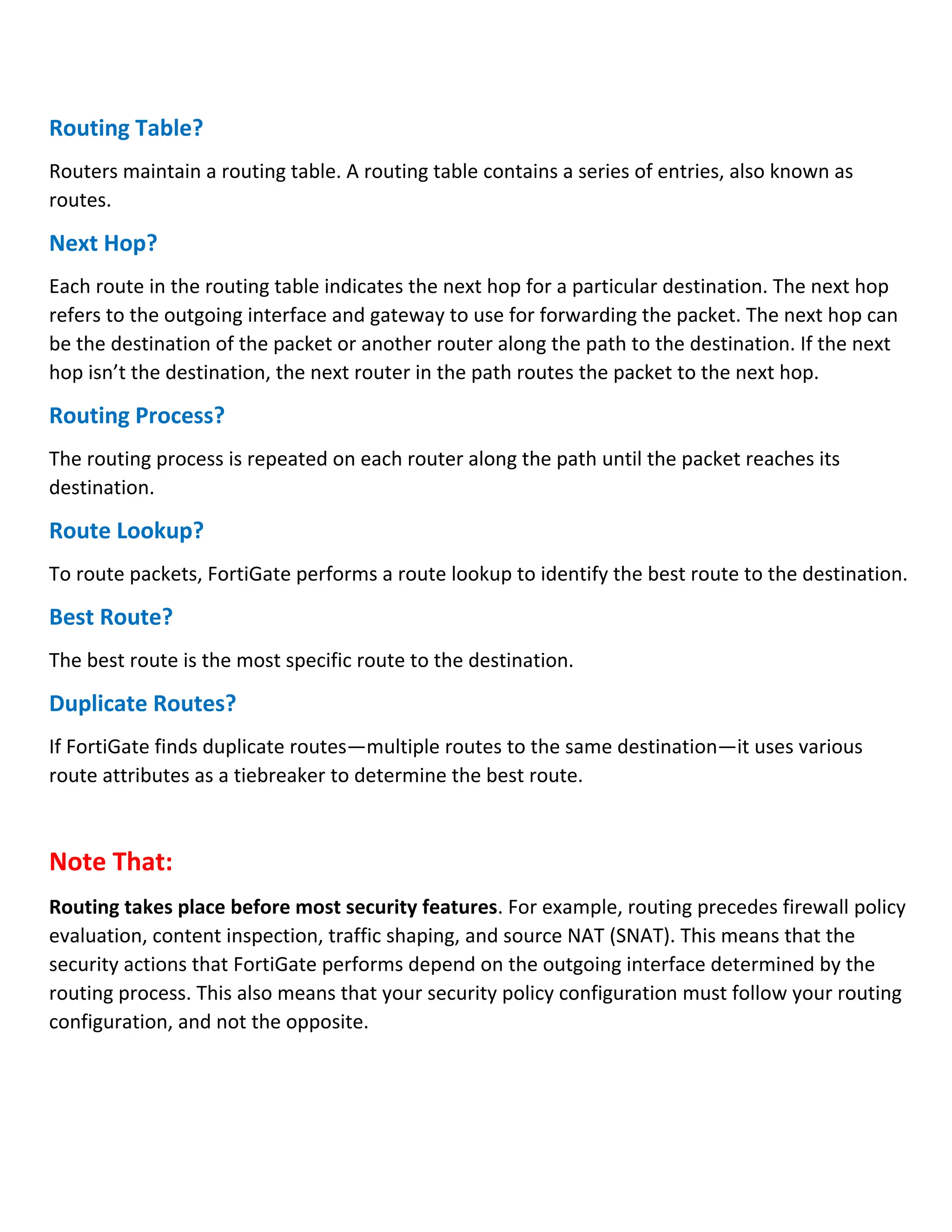 Fortigatefirewall routing specficatoinmmm | PDF