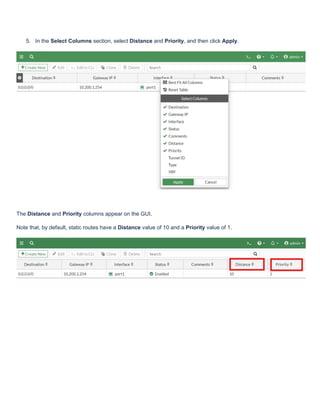 Fortigatefirewall routing specficatoinmmm | PDF