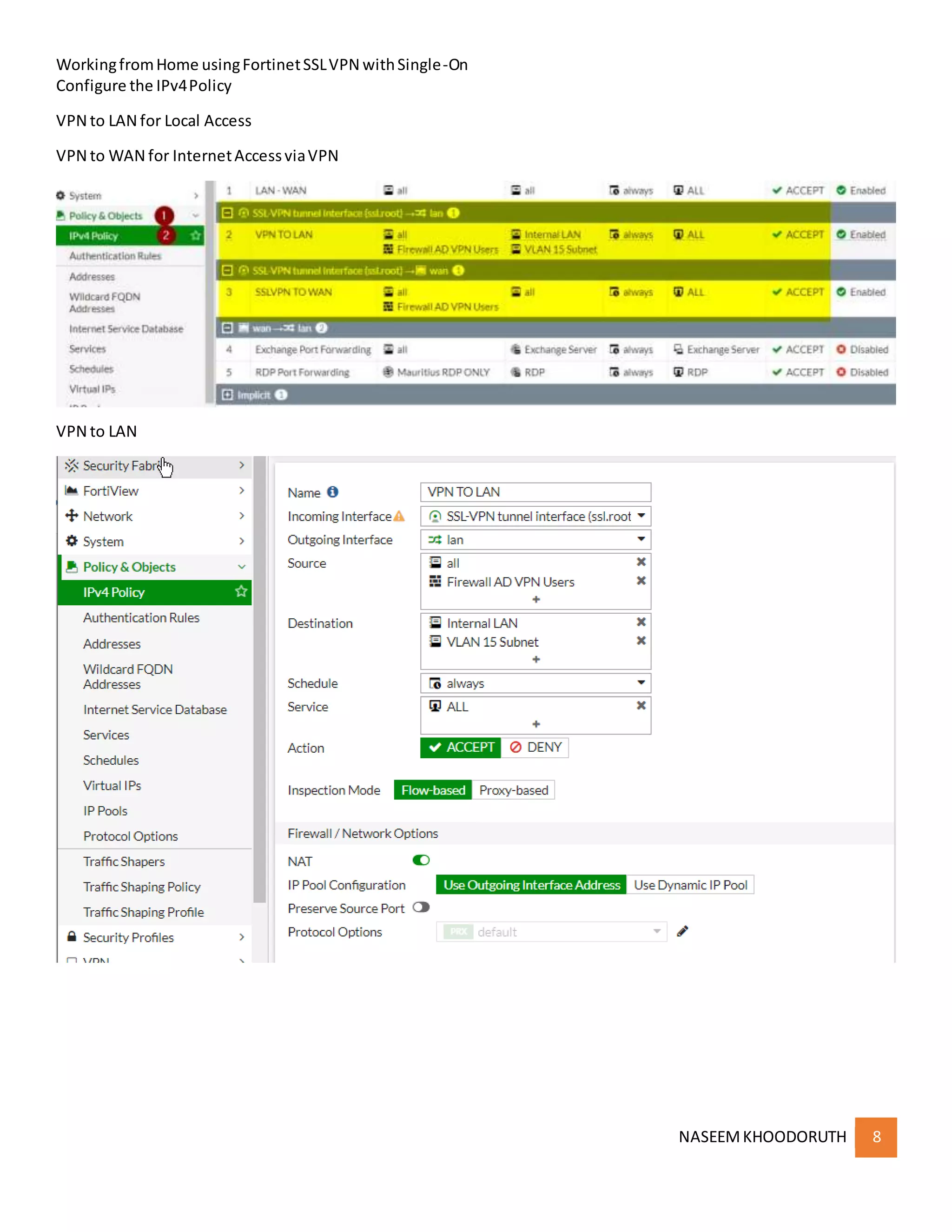Fortinet Ssl Vpn Access Docx Computer Networking Computing