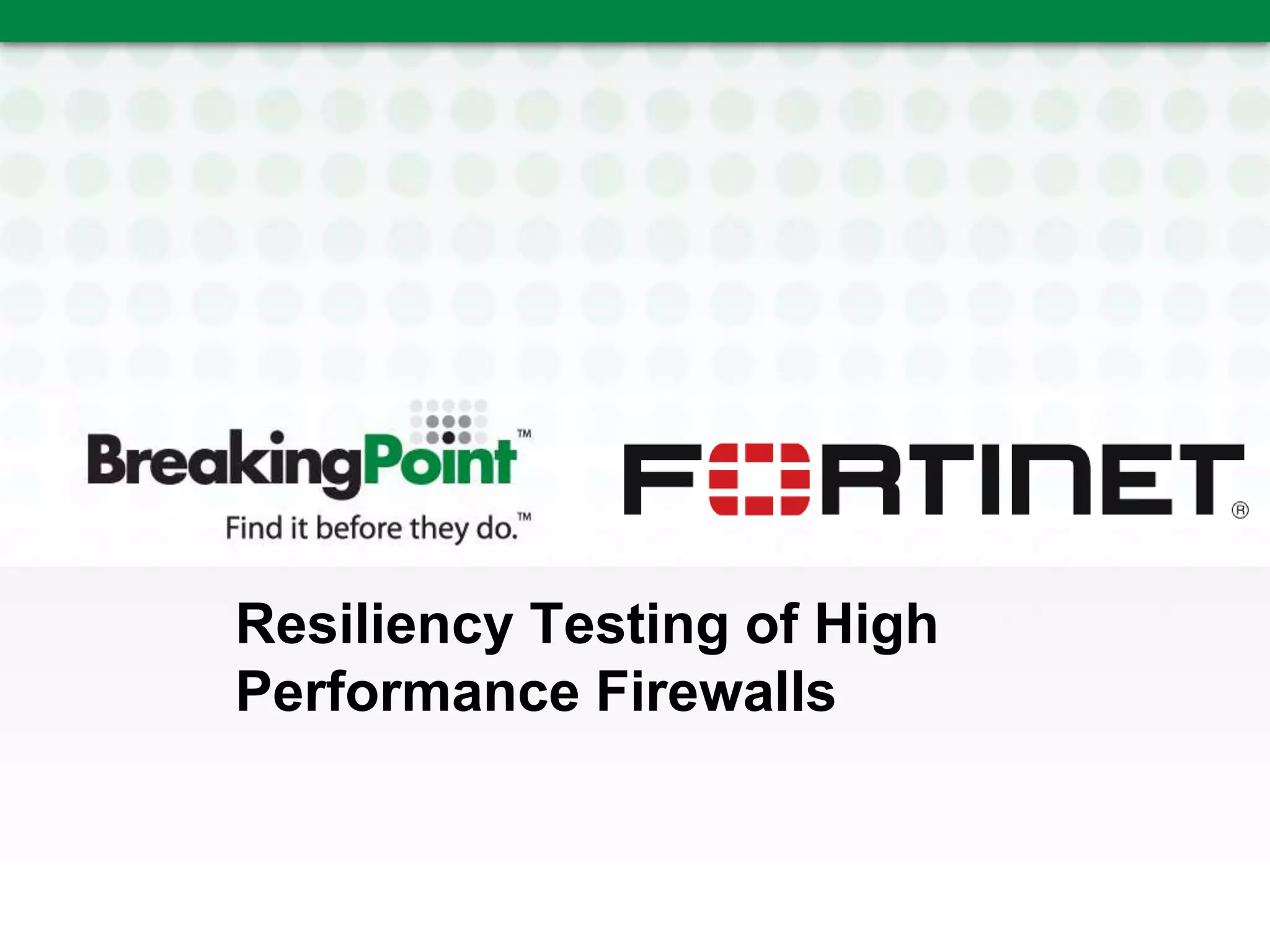 Testing High Performance Firewalls | PPTX