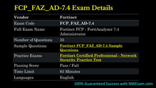 Fortinet FCP_FAZ_AD-7.4 Certification- Syllabus and Practice Questions.pdf