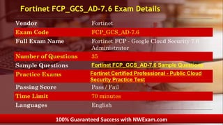 Fortinet FCP_GCS_AD-7.6 Practice Questions | Pass with Confidence! | PDF