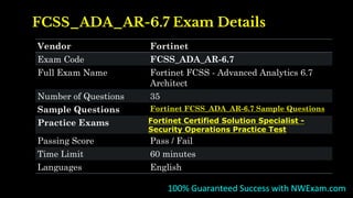 Fortinet FCSS_ADA_AR-6.7 Certification Sample Questions | PDF