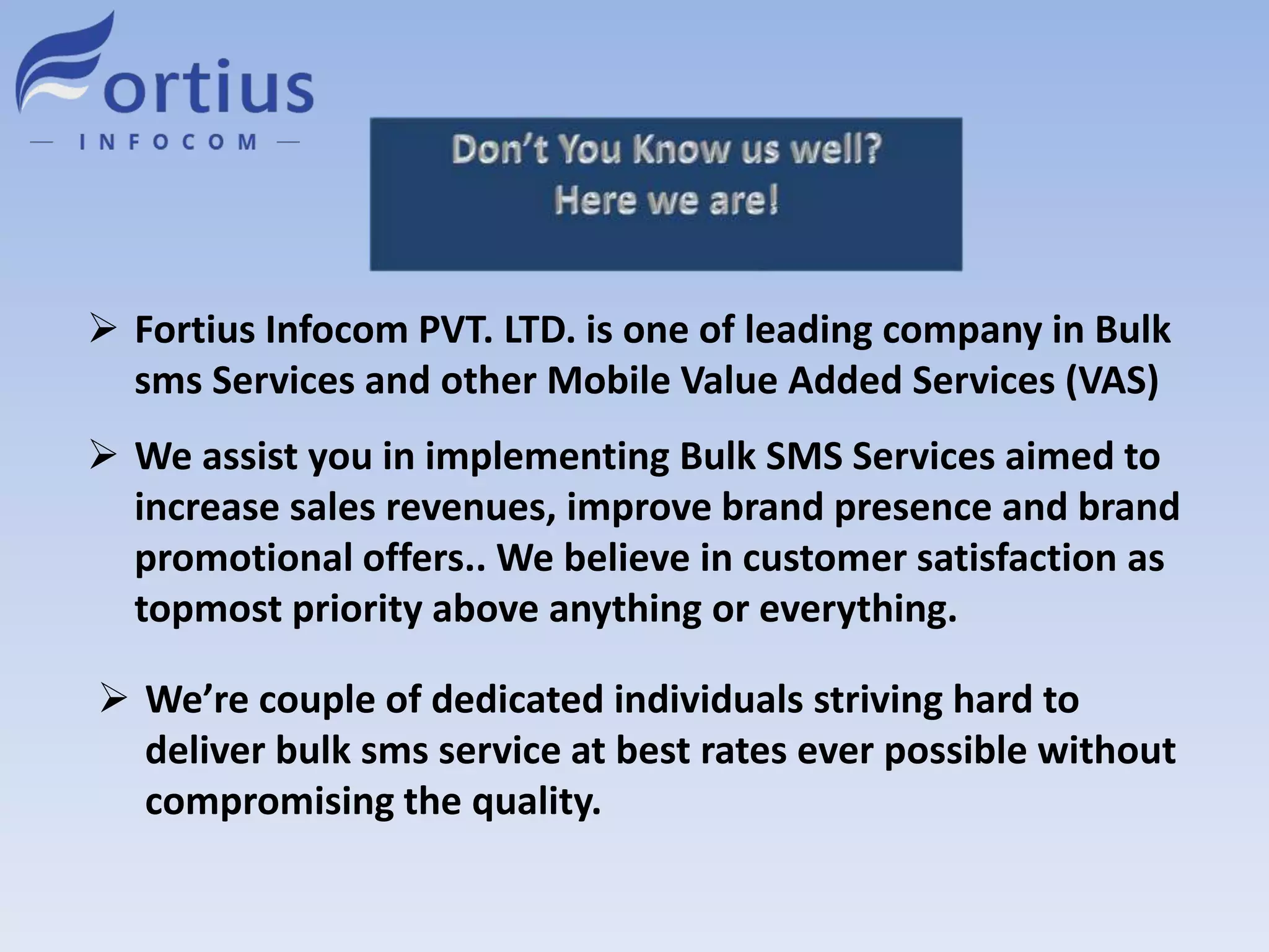 FORTIUS INFOCOM PRIVATE LIMITED | PPT
