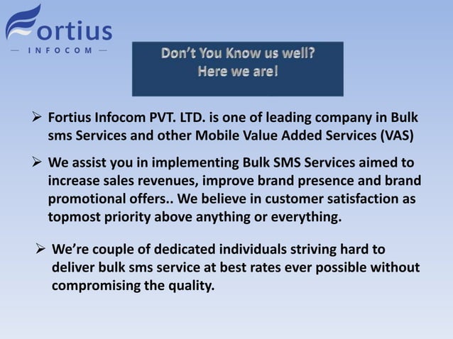 FORTIUS INFOCOM PRIVATE LIMITED | PPT