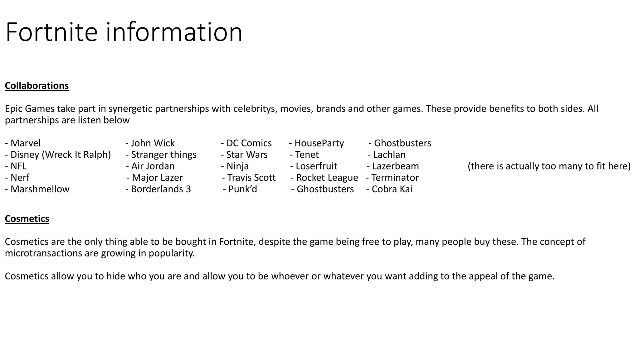 Fortnite analysis | PPTX