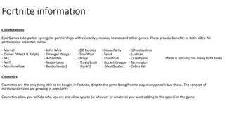 Fortnite analysis | PPTX