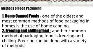 Packaging food items and materials to use | PPT
