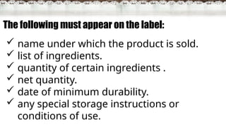 Packaging food items and materials to use | PPTX