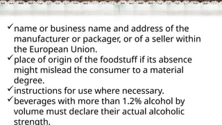 Packaging food items and materials to use | PPTX