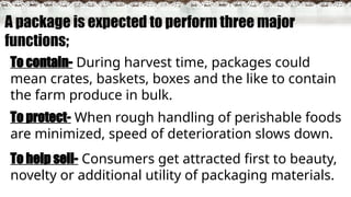 Packaging food items and materials to use | PPT