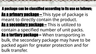 Packaging food items and materials to use | PPT