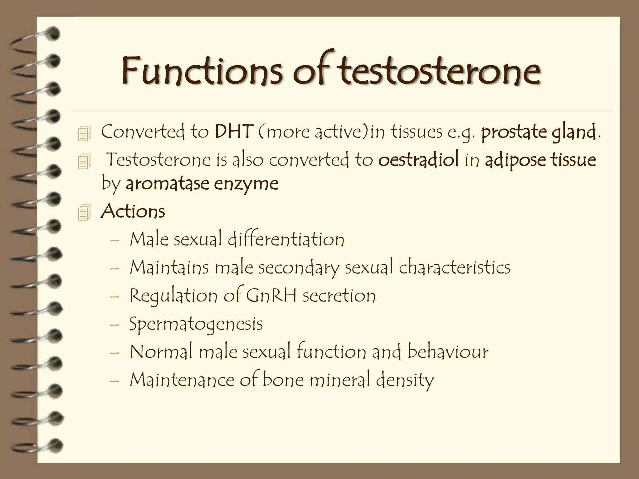 MALE GONADAL FUNCTION AND DYSFUNCTION (MALE HYPOGONADISM) | PPT