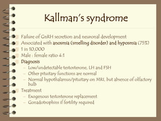 MALE GONADAL FUNCTION AND DYSFUNCTION (MALE HYPOGONADISM) | PPT