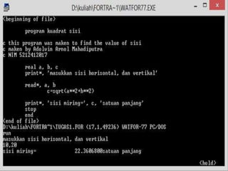 tugas bahasa fortran | PPT