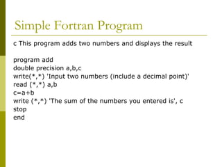 Fortran compiling 2 | PPT