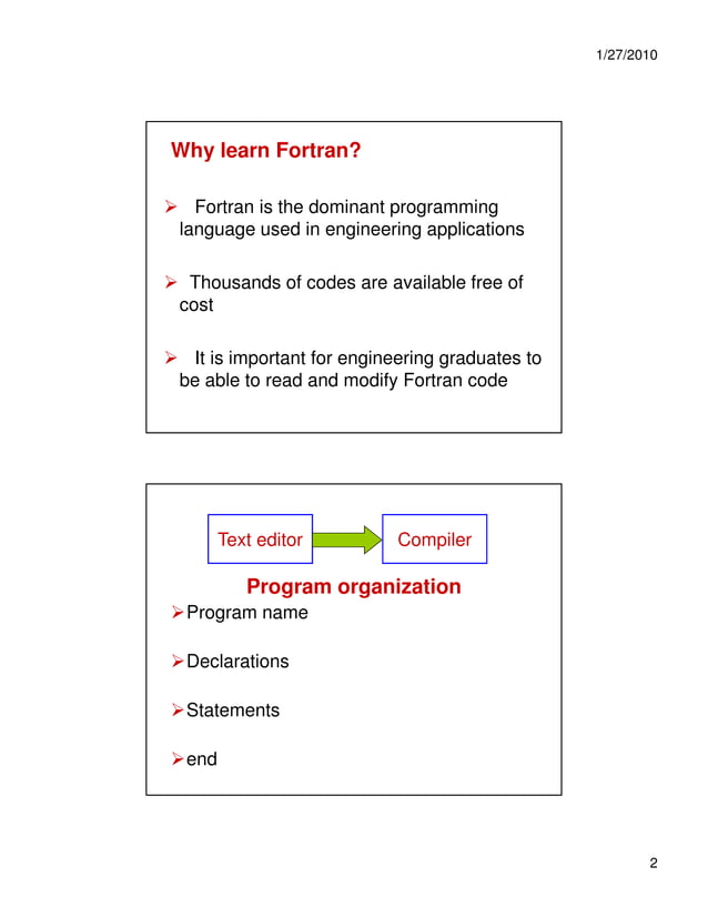 Fortran Introduction Pdf Programming Languages Computing
