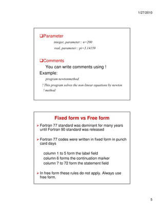 Fortran introduction | PDF