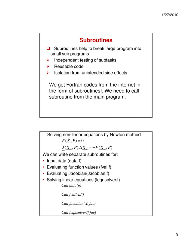 Fortran introduction | PDF | Programming Languages | Computing Fortran introduction | PDF | Programming Languages | Computing