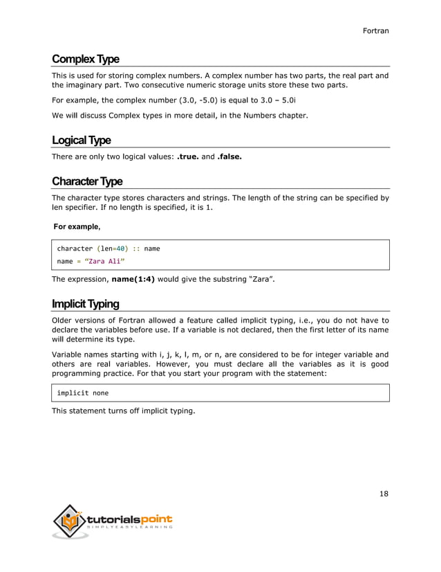 Fortran tutorial | PDF | Programming Languages | Computing