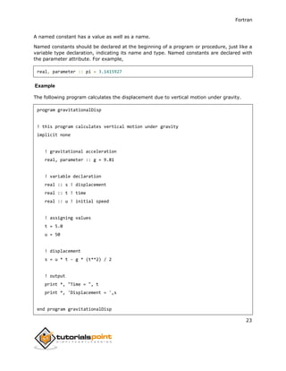 Fortran tutorial | PDF