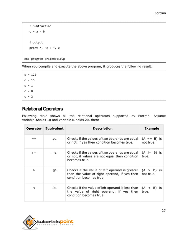 Fortran tutorial | PDF | Programming Languages | Computing