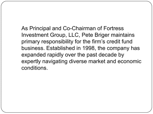 Fortress investment group’s history of success | PPTX
