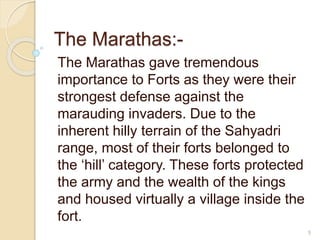 दुर्ग राजा जाणता राजा छत्रपती शिवाजी राजा Forts in maharashtra | PPTX