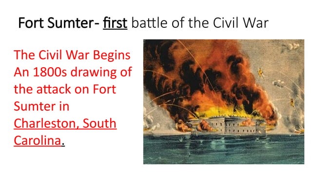 Fort Sumter war the attack / american civil war | PPT