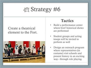 Fort Ti Goals, Objectives, Strategies, and Tactics | PPT | Social ...