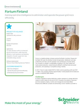 [Case study] Fortum Finland: Gaining real-time intelligence to ...