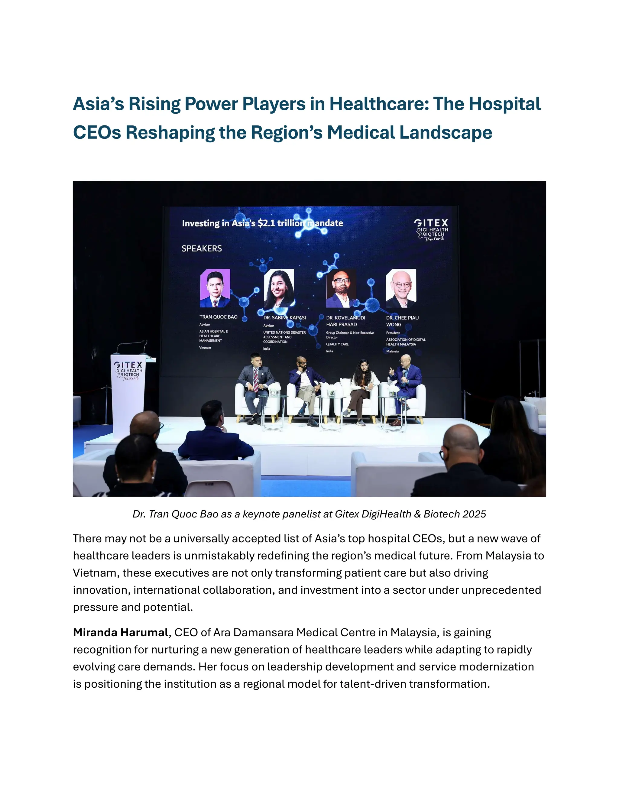 Fortune: Asia’s Top Hospital CEOs Shaping Healthcare | PDF