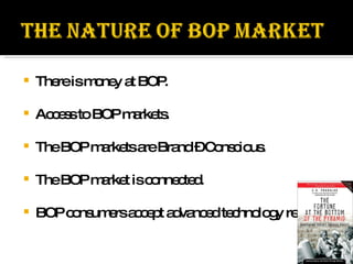 Fortune At The Bottom Of Pyramid | PPT