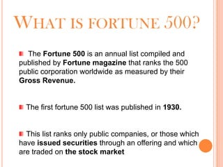 Fortune 500 | PPTX