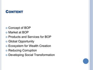 Fortune at the bottom of the pyramid | PPTX
