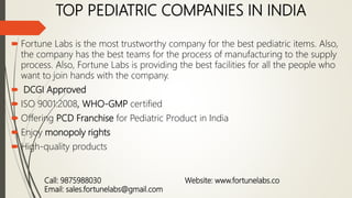 TOP PEDIATRIC COMPANIES IN INDIA | PPTX