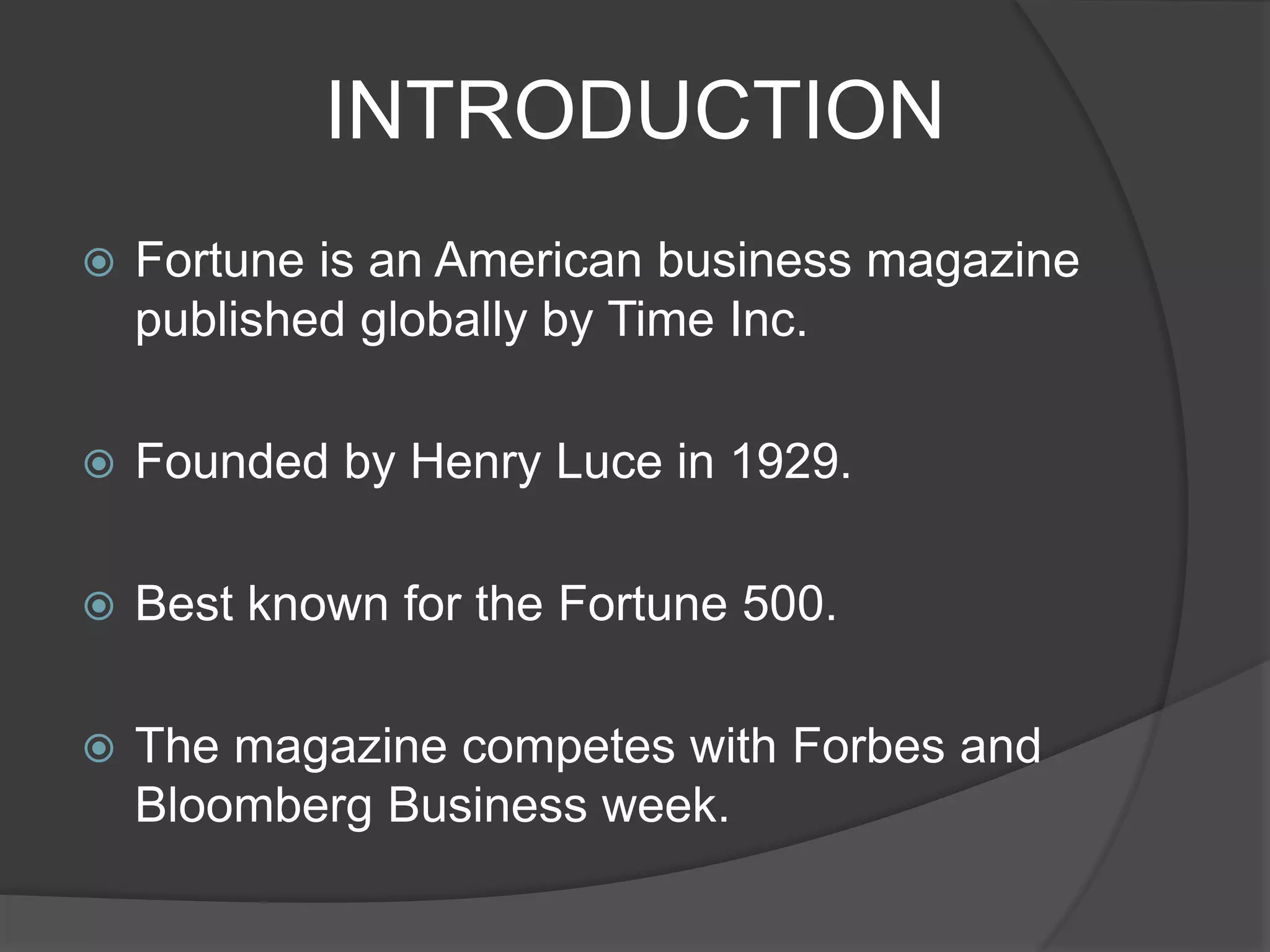 Fortune magazine | PPTX
