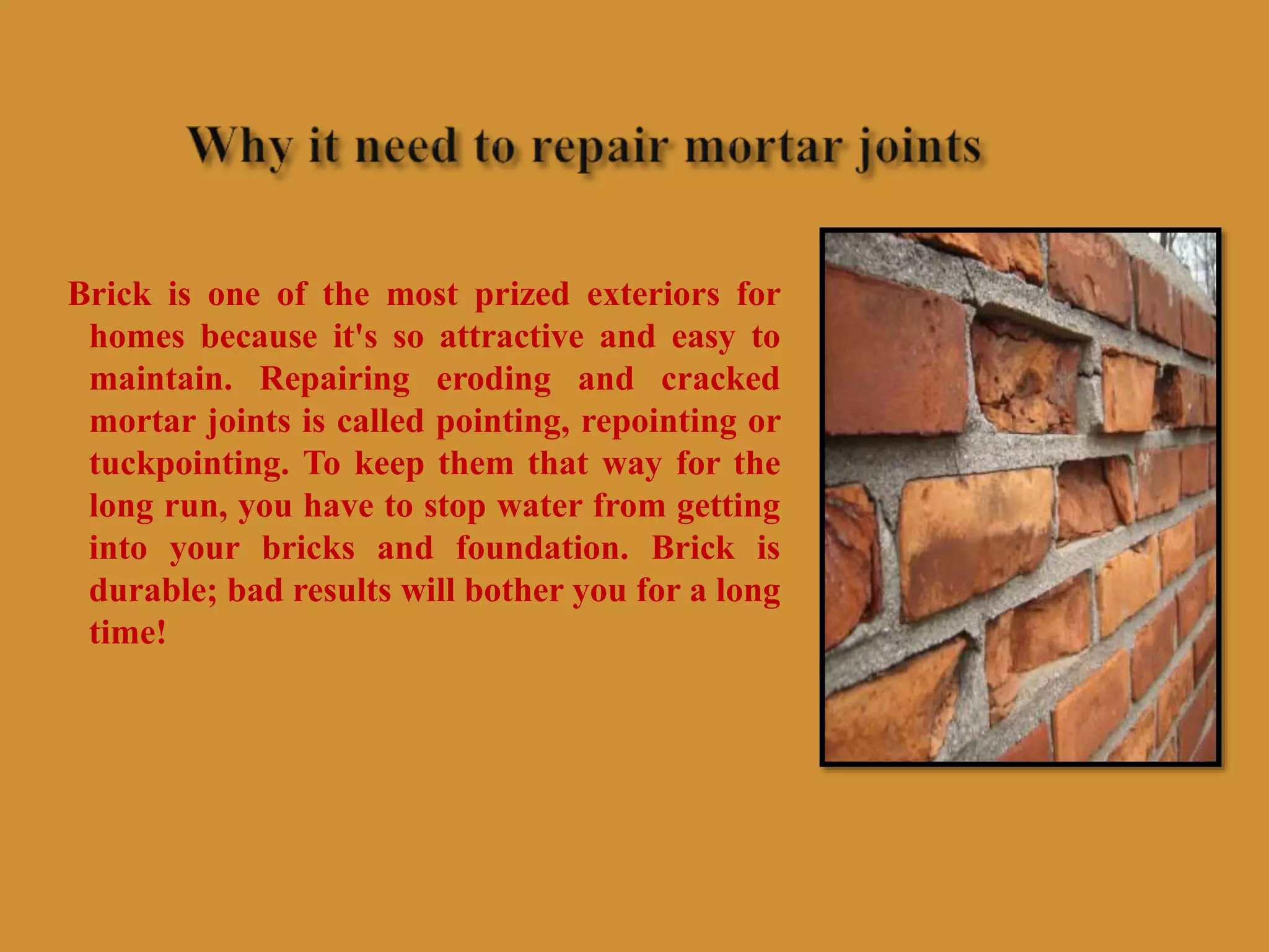 How TO Repair Mortar Joints | PPTX
