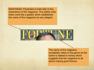 Fortune Cover Page Analysis. | PPTX