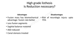 Fortis lecture High Grade Spondylolisthesis | PPT