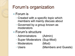 Forum | PPT