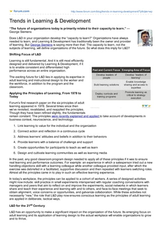 Trends in Learning & Development | PDF